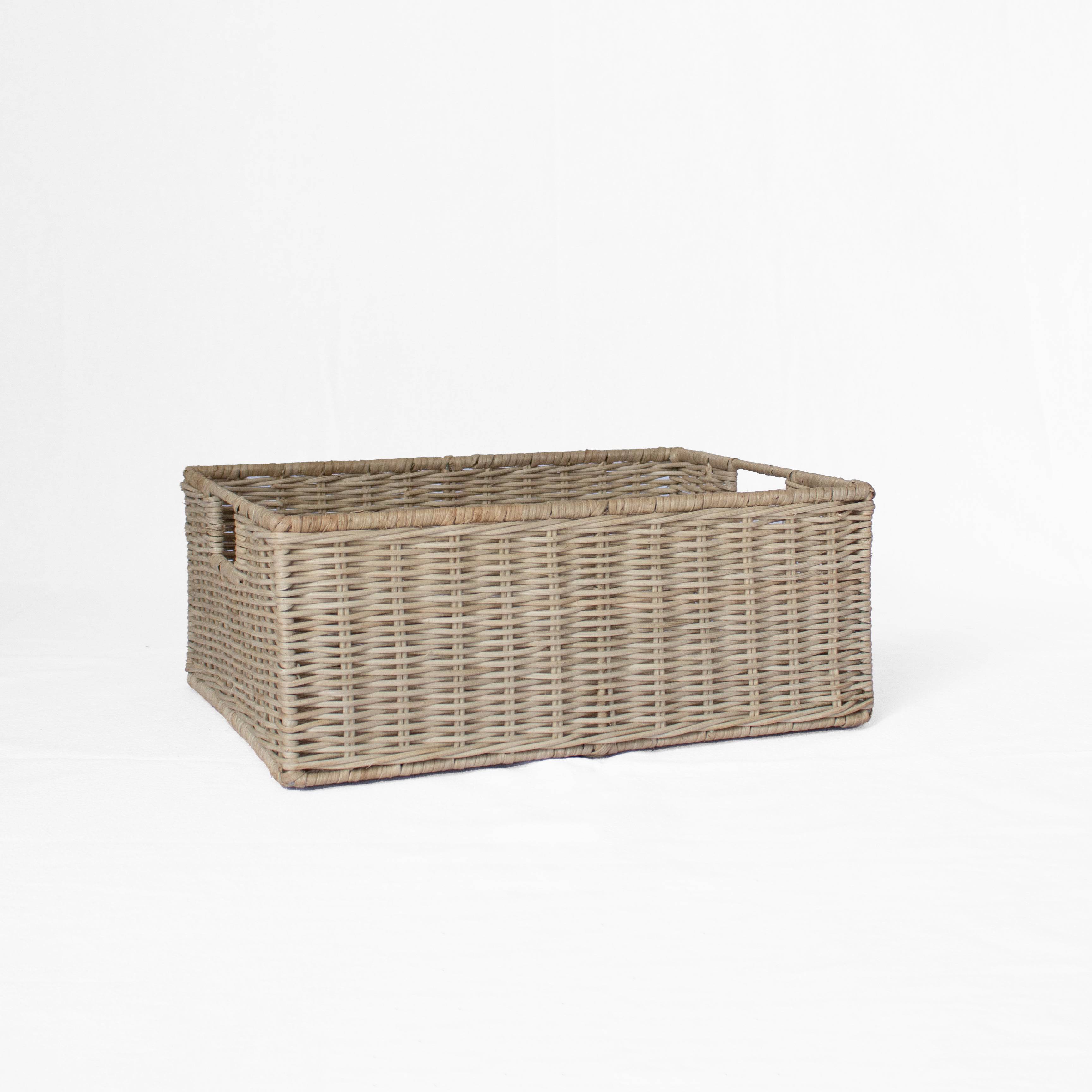 Wicker Shallow Storage Basket