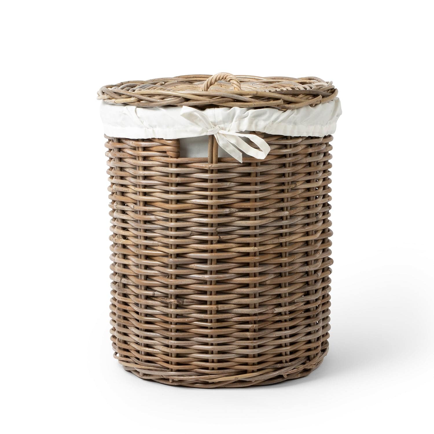Rattan Laundry Baskets with Lid and Inner Bag | Basketly