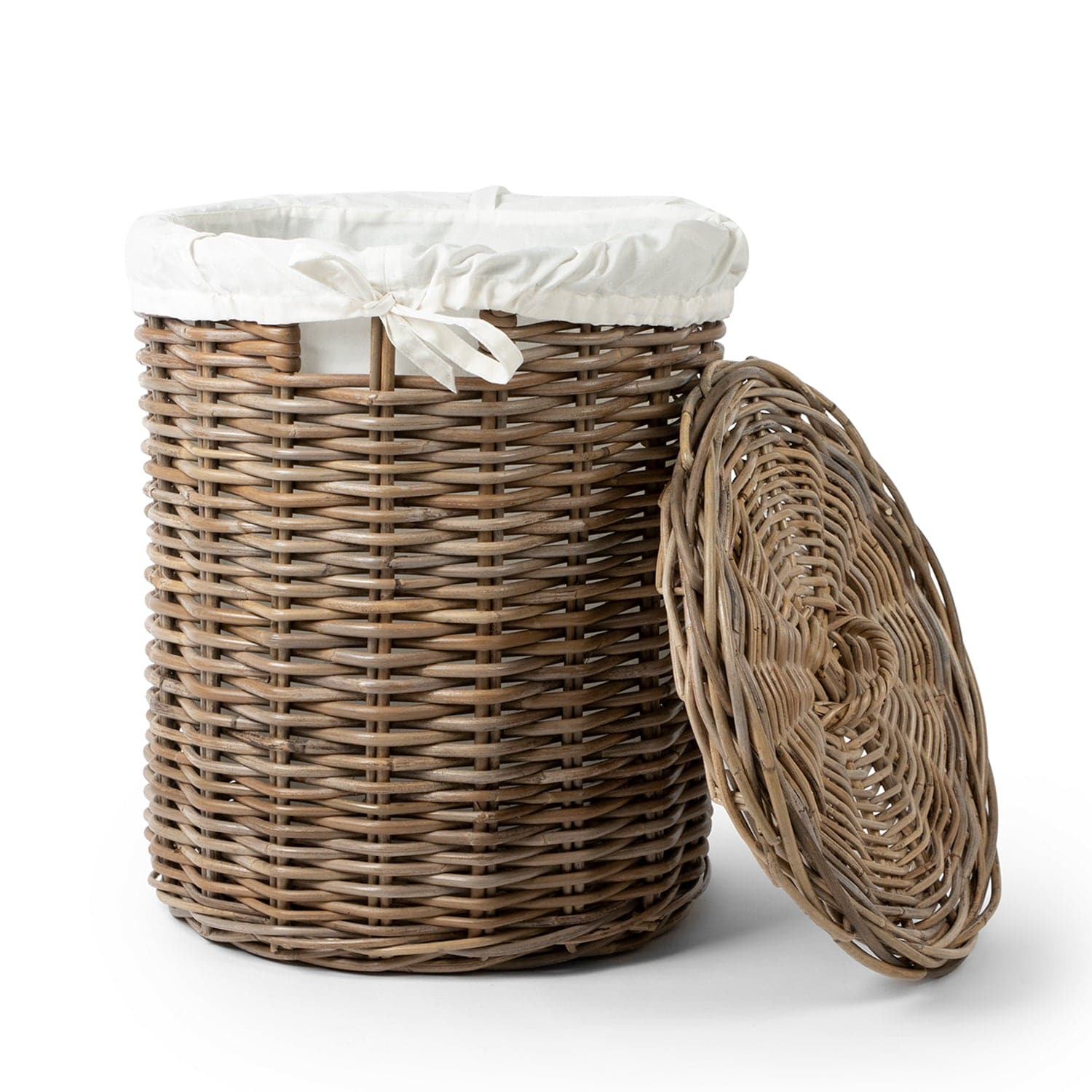 Rattan Laundry Baskets with Lid and Inner Bag | Basketly